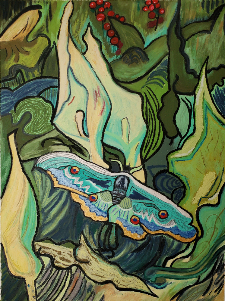 van Gogh Great peacock moth final, resized.jpg | Creative Spark